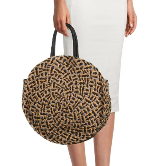 Time and Tru | Bags | Circle Straw Double Strap Tote Bag | Poshmark